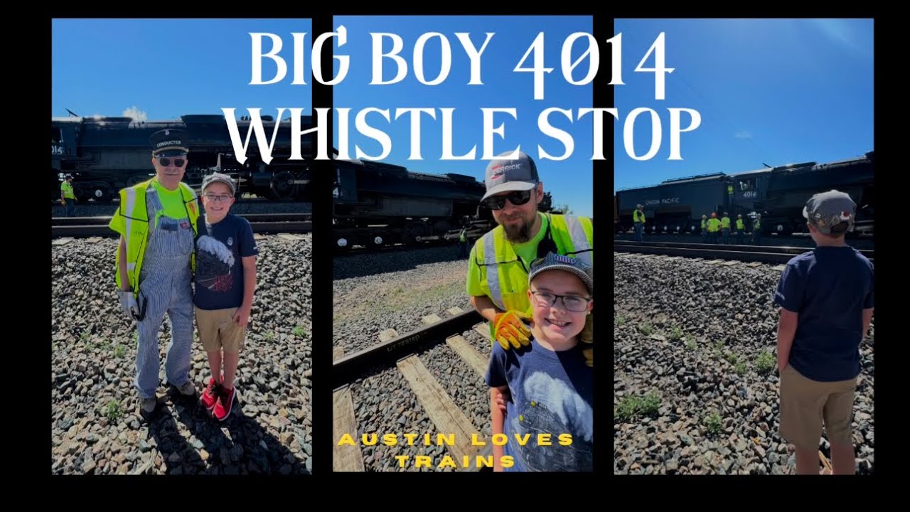 Union Pacific Big Boy Whistle Stop! - YouTube