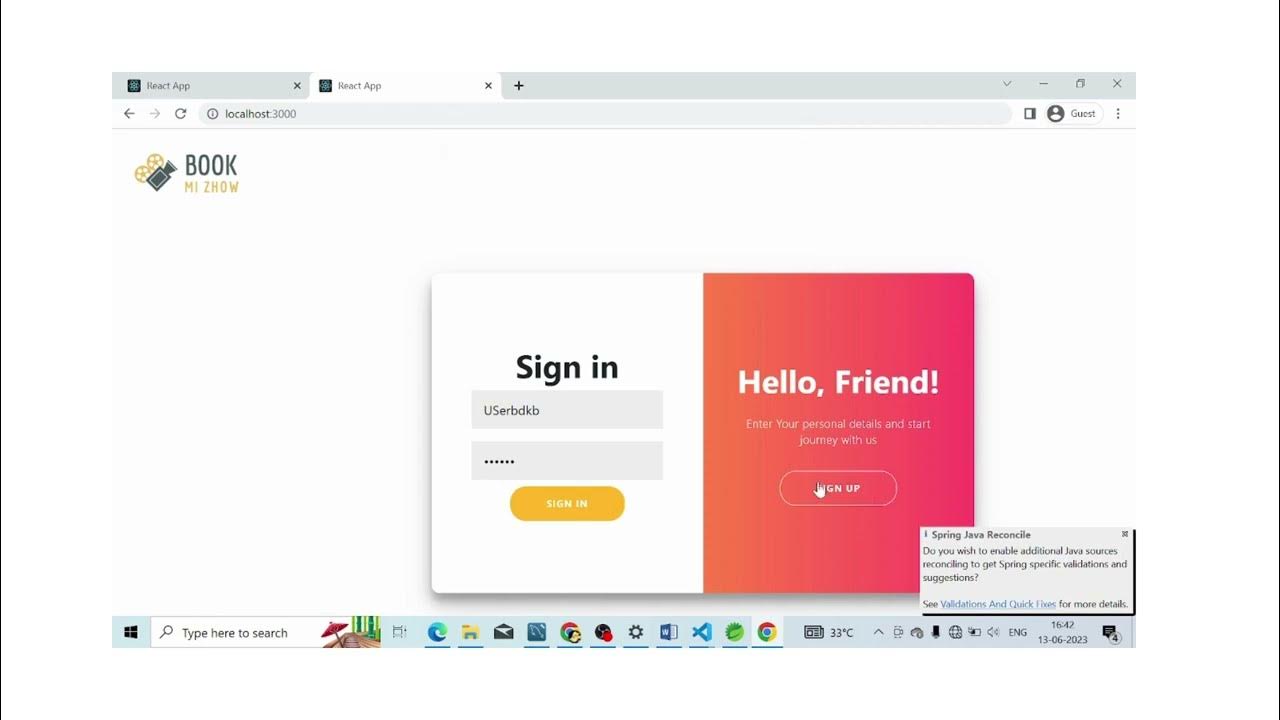 Springboot and React Project | Movie booking Application | Java + MySQL + APIs - YouTube