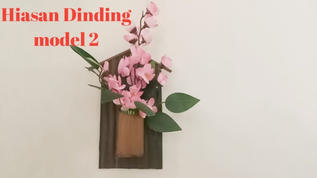 Hiasan Dinding Berbentuk VAs Bunga Model 2 || Kerajinan Dari bambu ...