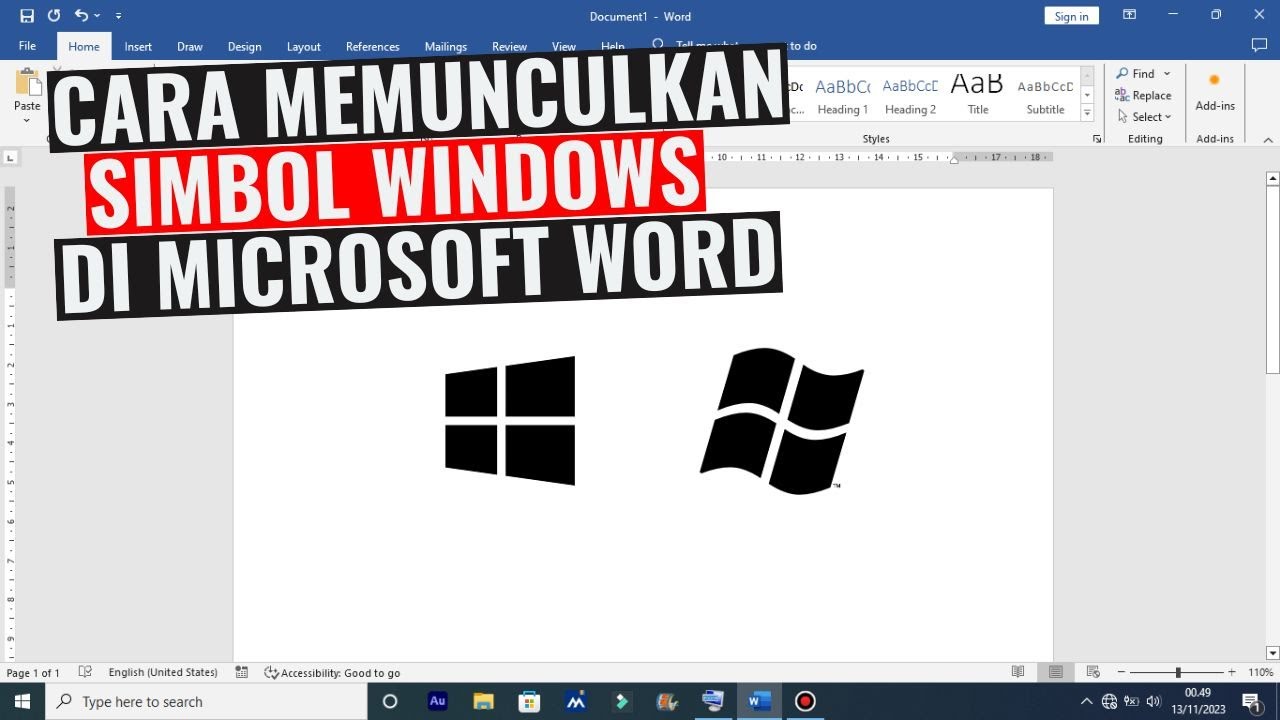 Cara Memunculkan Simbol Windows di Microsoft Word - YouTube