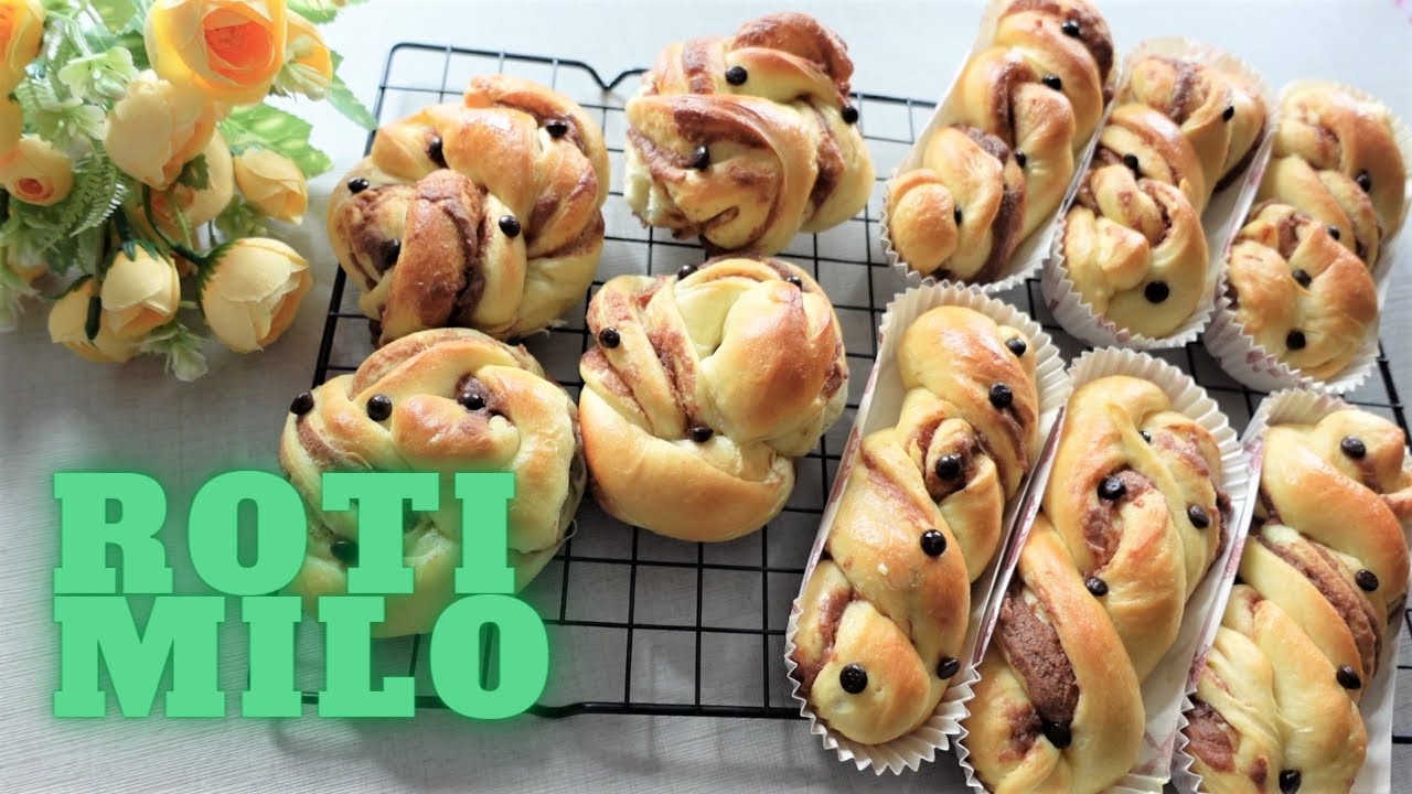 Roti Milo, Lembut dan Mudah, Twisted Milo Bread - YouTube