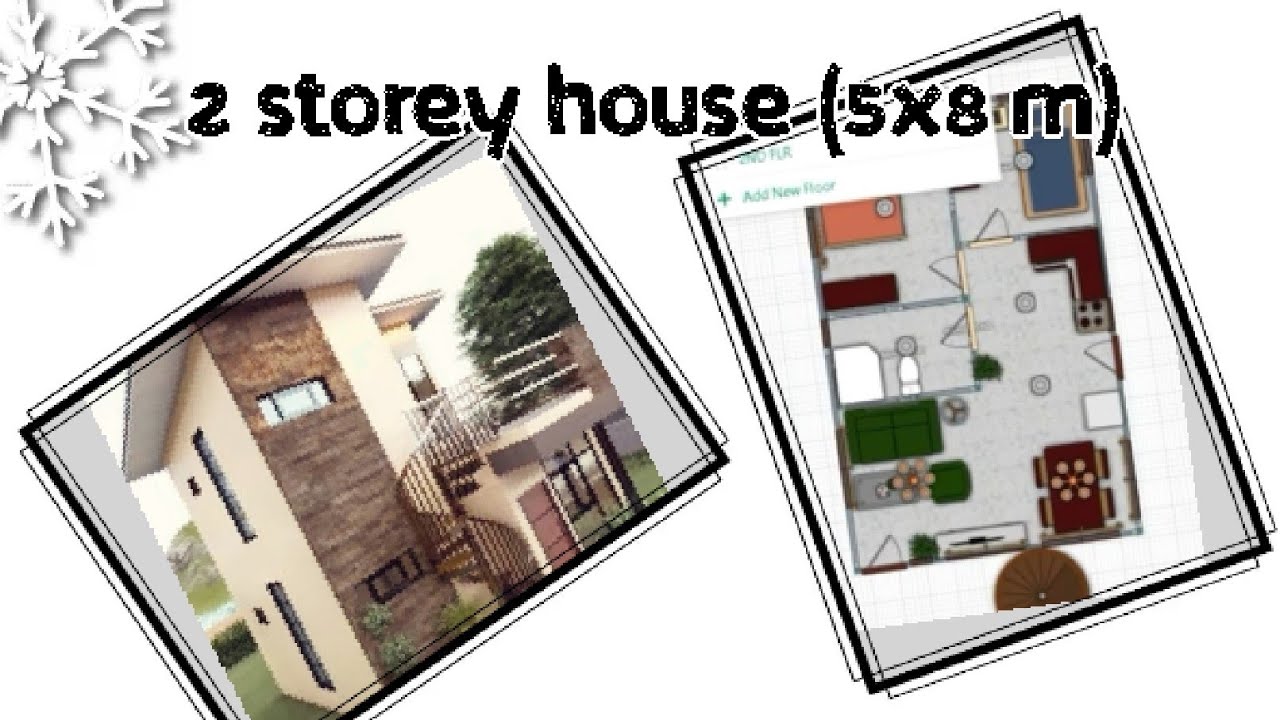 #marylounetvlogs#floorplan#3dview 2 STOREY HOUSE FLOOR PLAN DESIGN-5X8M ...