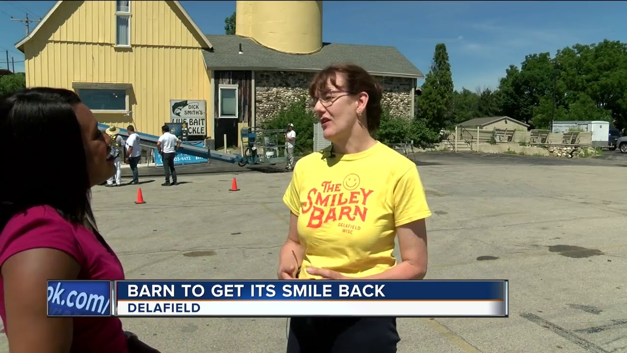 Delafield Smiley Barn being repainted, set to open next month - YouTube