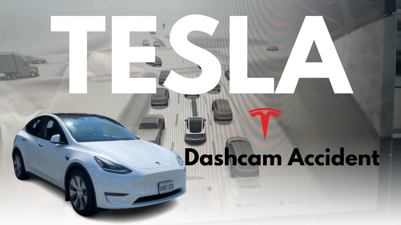 Tesla Model Y Cameras Capture Shocking Side Swipe Collision with Truck ...