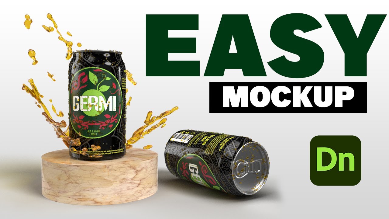 Drink Can Mockup in Adobe Dimension - YouTube