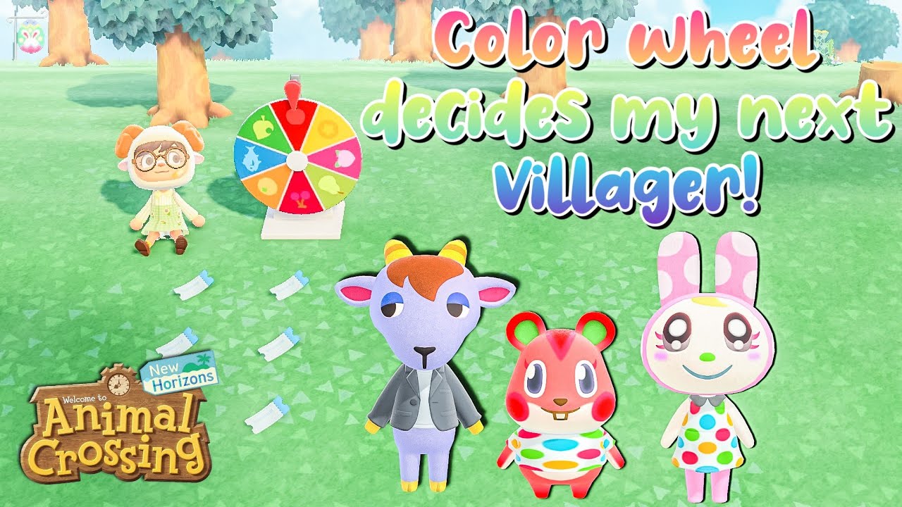 Color wheel decides my next villager! Villager Hunt Challenge ACNH 🌈 ...