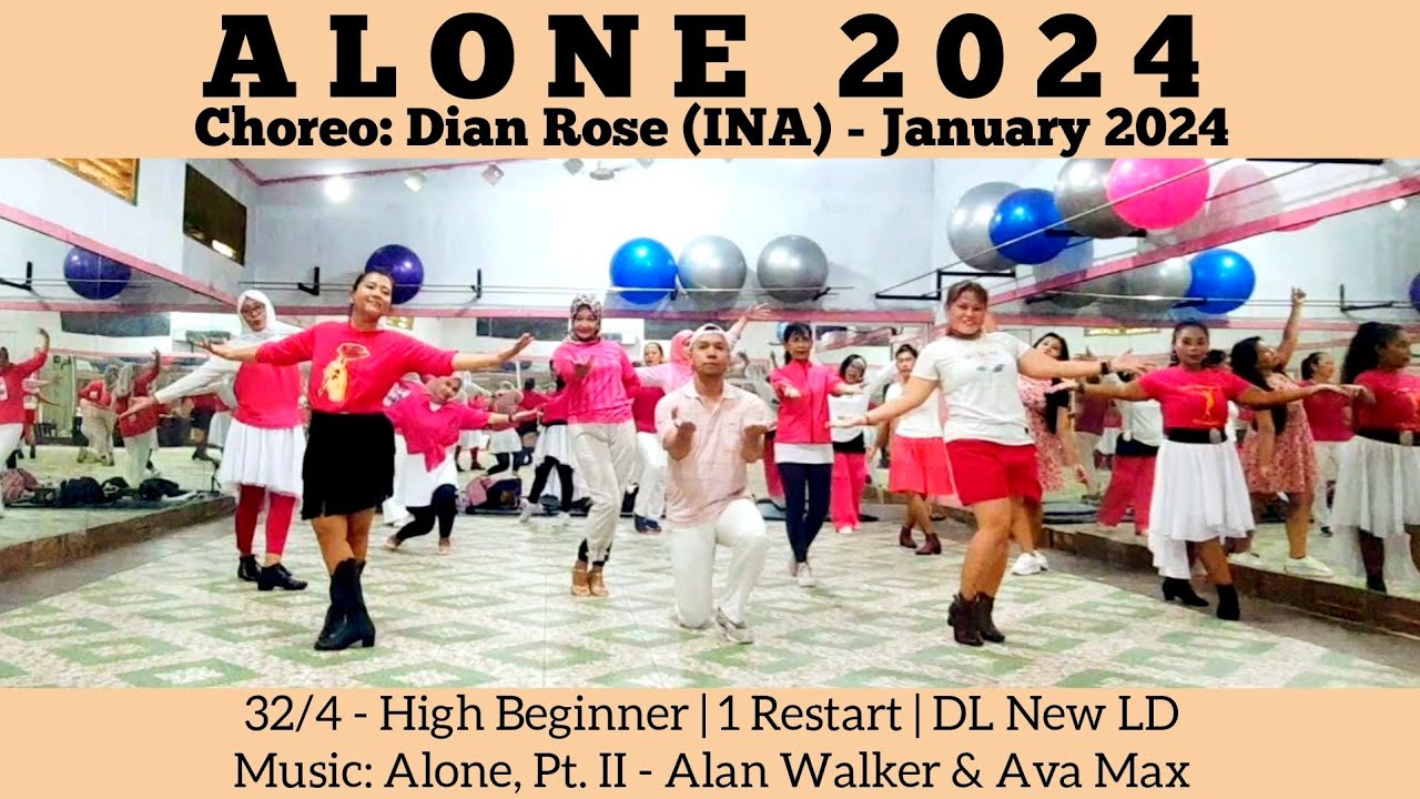 Alone 2024 Line Dance | High Beginner | Dian Rose (INA) - YouTube