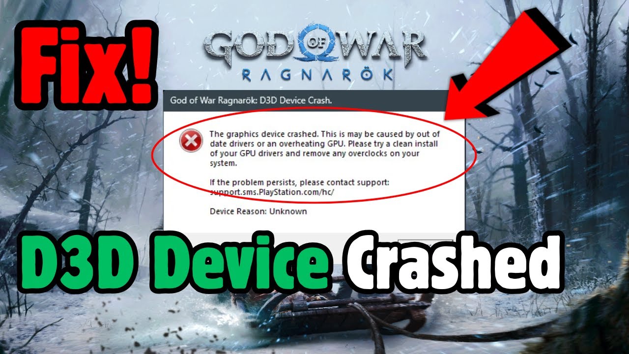 Fix God of War Ragnarok D3D Device Crash The Graphics Device Crashed ...