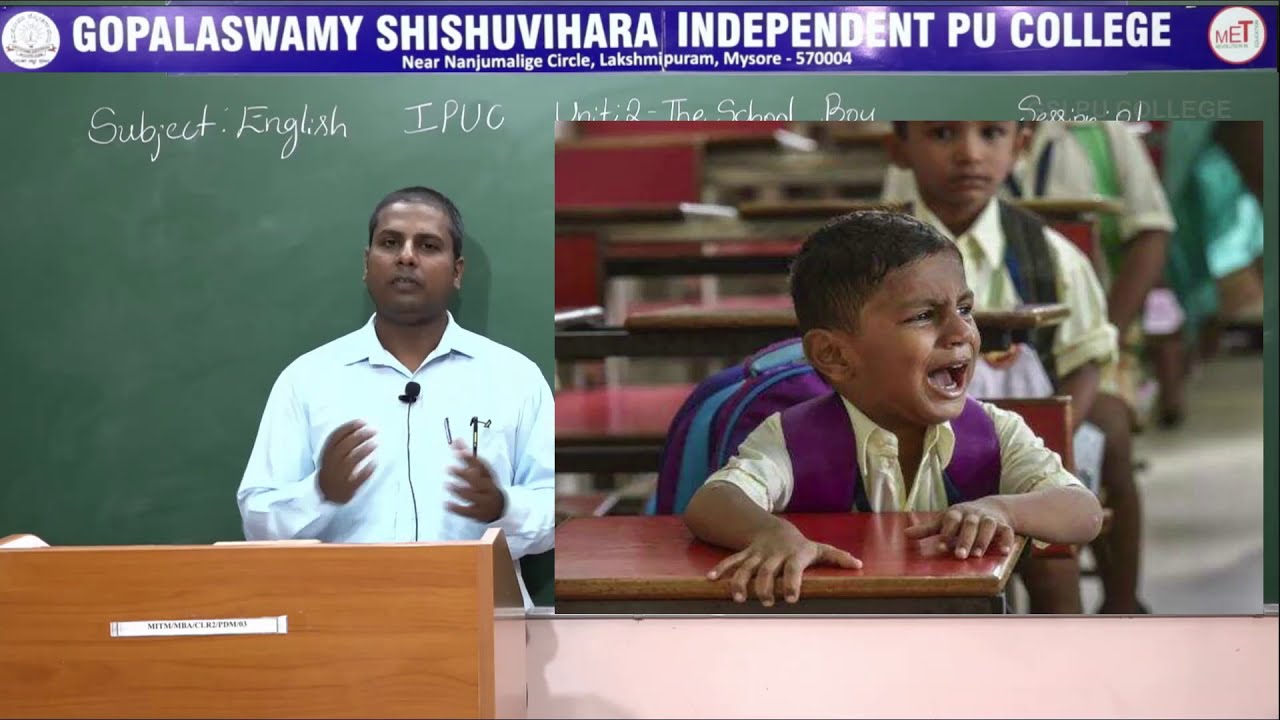 ENGLISH 1st PUC CH 02 THE SCHOOL BOY S01 YouTube english-1st-puc-ch-02-the-school-boy-s01-youtube