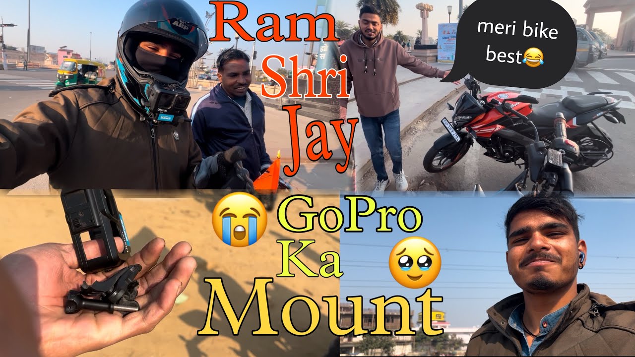 Sunday ride 😊 Jai Shri Ram 🙏🏻 //meri bike best GoPro ka Mount. 😭 // jai ...
