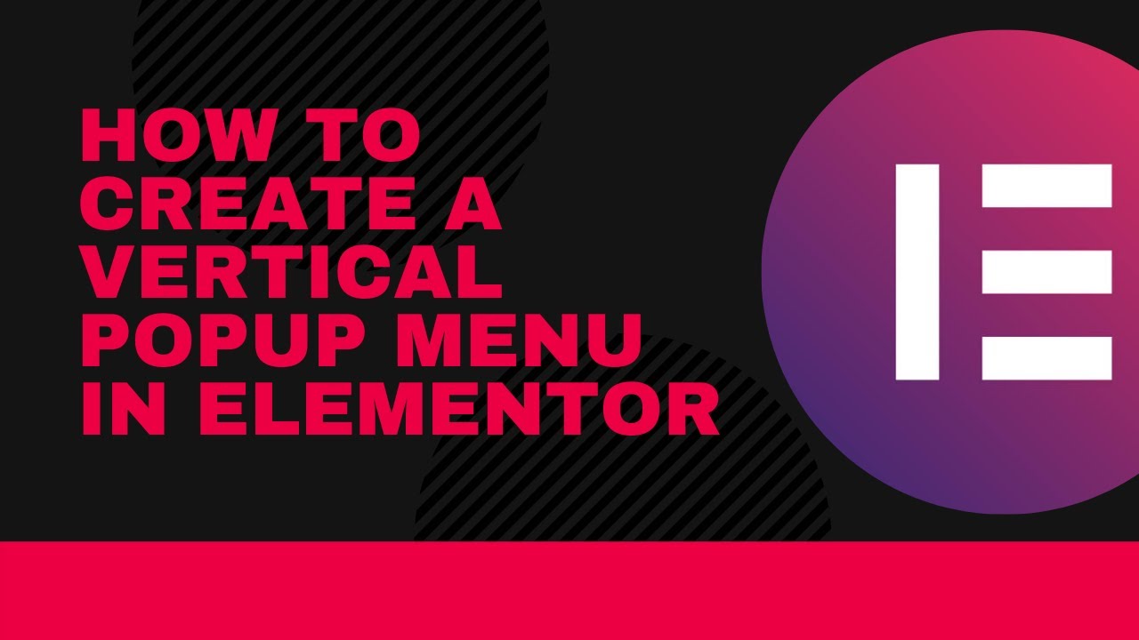 How to Create Vertical Popup Menu in Elementor - YouTube