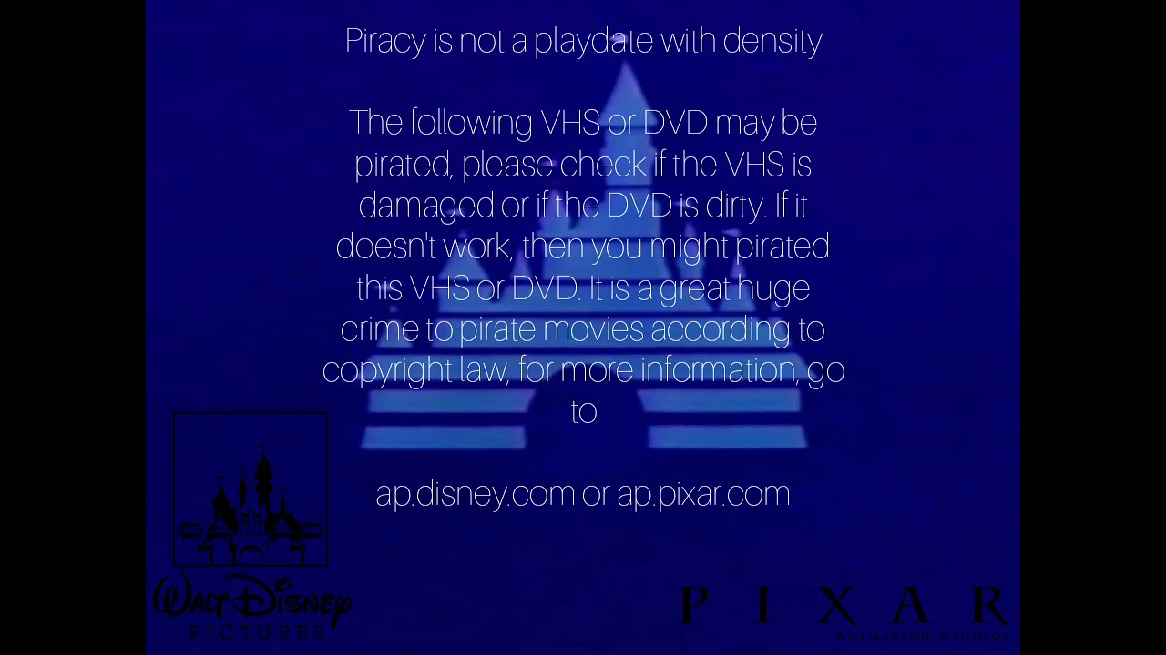 Walt Disney Pictures/Pixar Anti-Piracy Screen (My Version) - YouTube