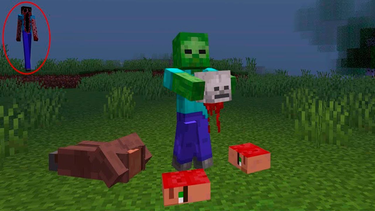 Minecraft Mad Zombie and Scary Villager / Wait What meme - YouTube