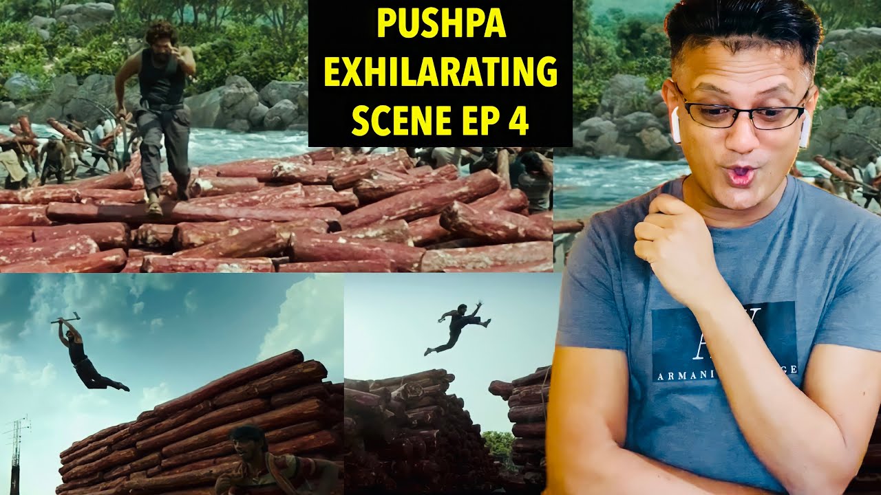 PUSHPA Scene Reaction | Exhilarating Leaping Log Scene | Allu Arjun ...