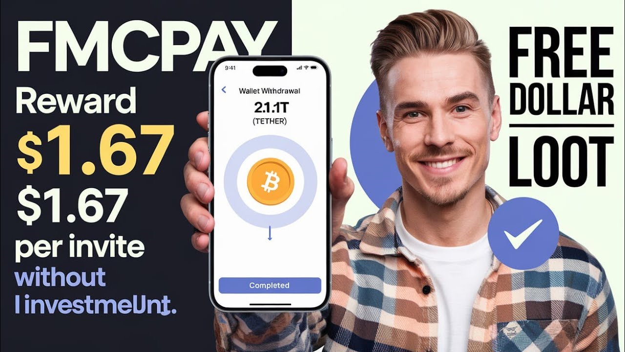 FMCPAY New earning 🤑 app | Signup Bonus $1.65 Mobile Money - YouTube