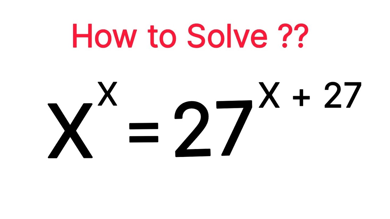 A Nice Olympiod Equation ..|| A Golden Olympiad Exponential Problem ...