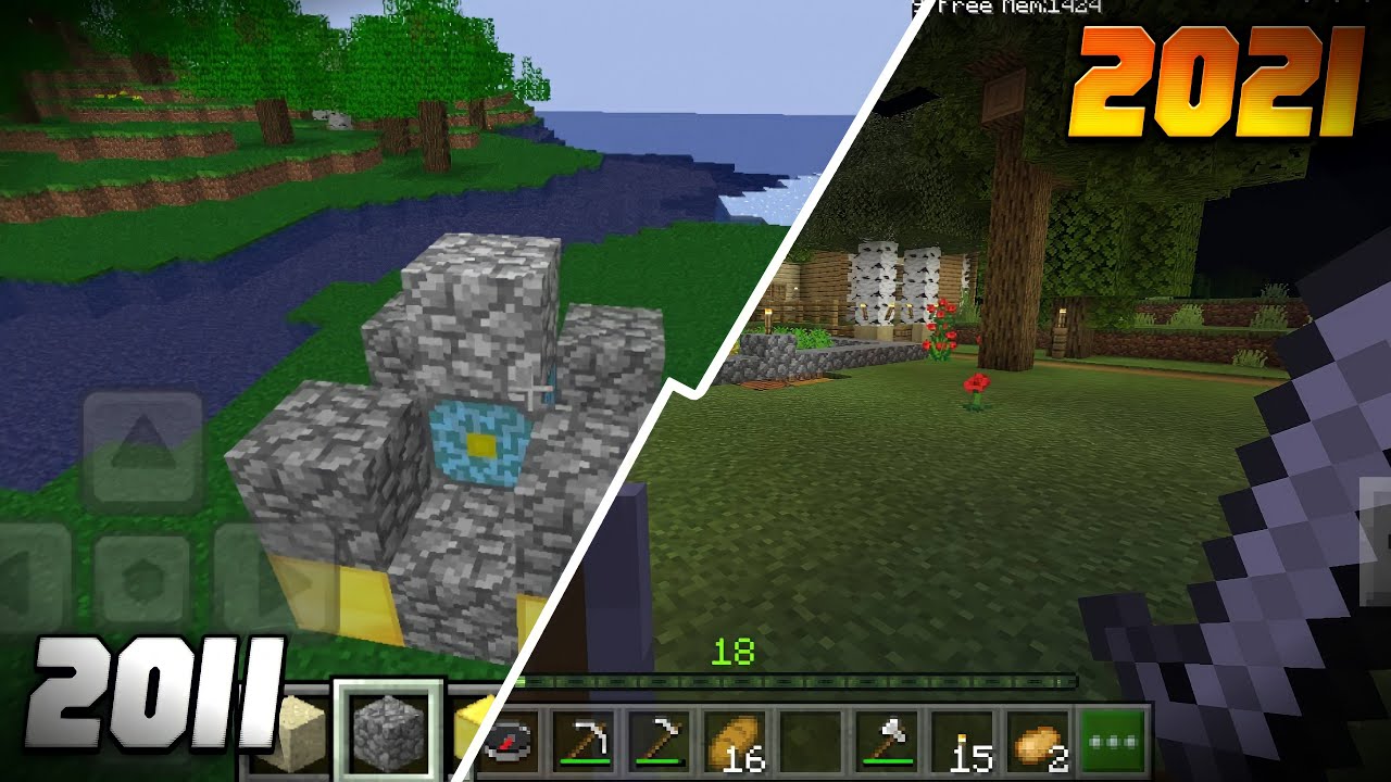 La EVOLUCIÓN de Minecraft PE (2011 - 2021) - YouTube