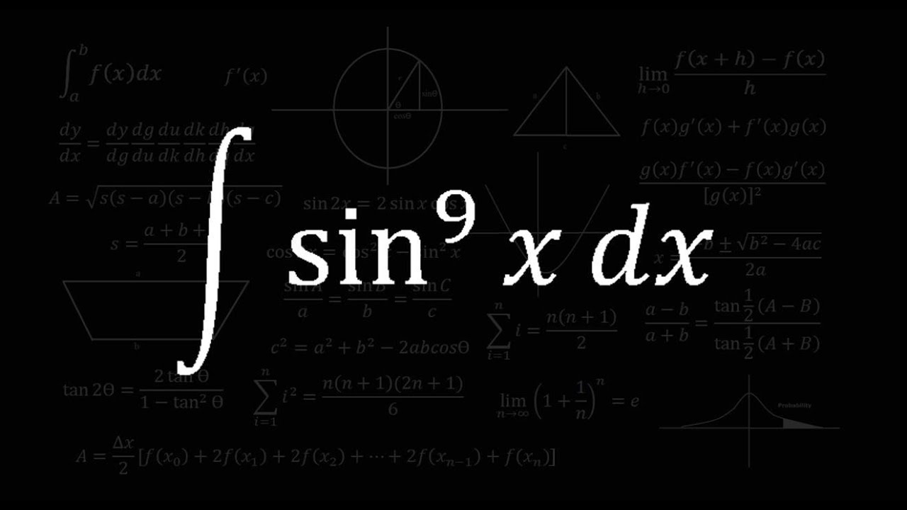 Integral of sin^9x - YouTube