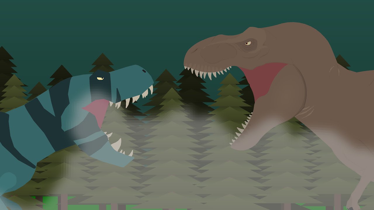 Fang (Primal) VS Rexy (Jurassic Park/World) ll Stick nodes animation ...