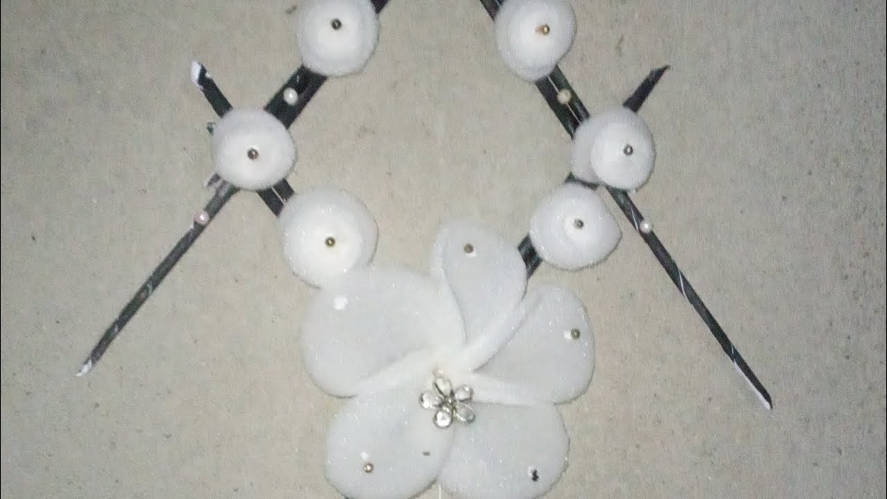 simple and beautiful white paper/foam sheets craft - YouTube