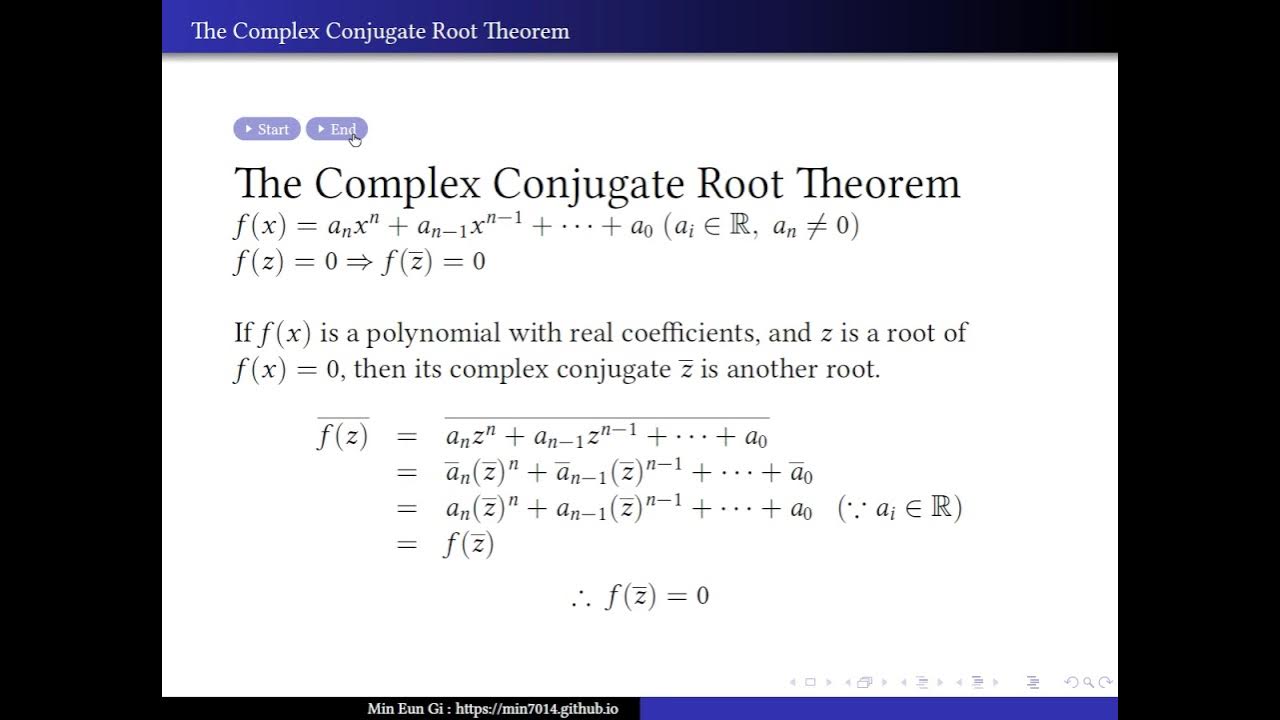 The Complex Conjugate Root Theorem - YouTube
