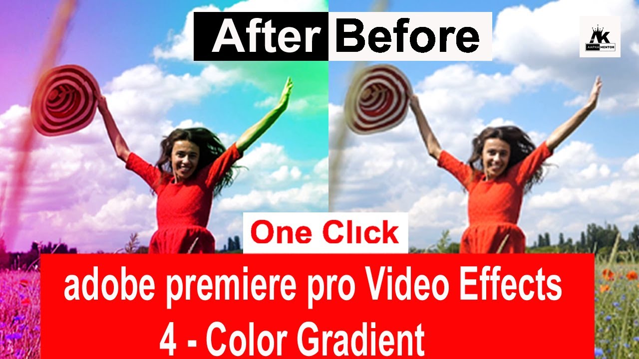 How to use 4 Color Gradient Effects form adobe premiere pro - YouTube