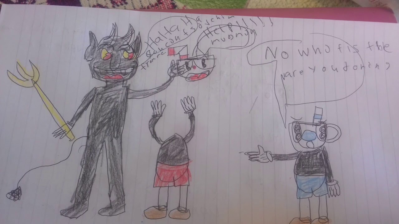 Mugman Saves cuphead from devil. - YouTube