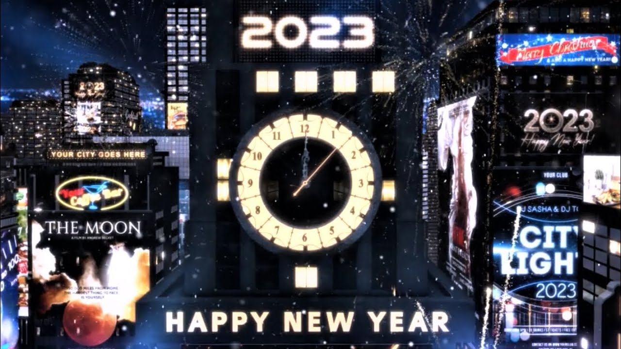 New Year Countdown Clock 2023 - The City - YouTube