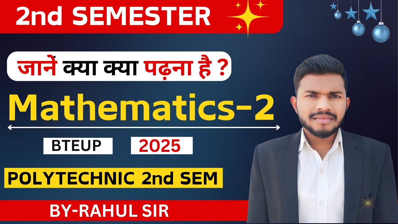 POLYTECHNIC 2ND SEMESTER ||LATEST SYLLABUS|| 2025 || MATHEMATICS 2 ...