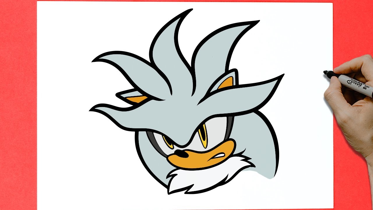 how to draw silver the hedgehog - YouTube
