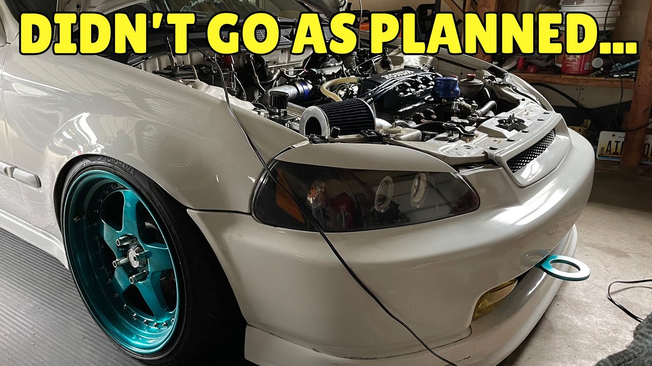 Installing a Built D16 engine in my Honda Civic - YouTube