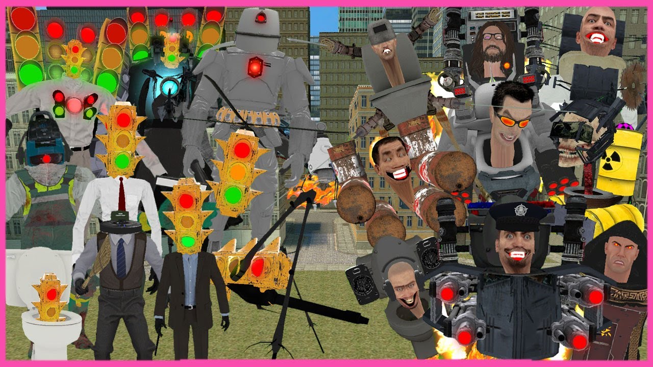 พวกไททัน TRAFFIC LIGHT MAN VS Skibidi Toilet GMOD Garry's Mod - YouTube