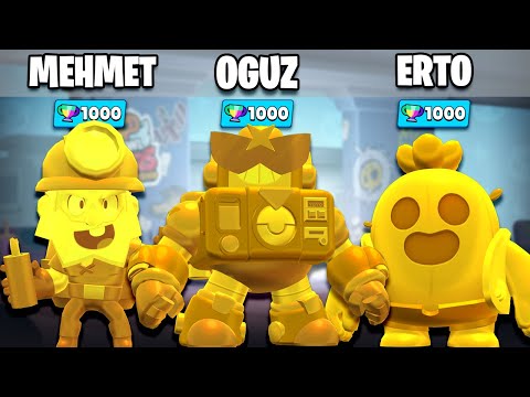 KARDEŞLERİMİ 1000 KUPA YAPTIM 🏆 Brawl Stars