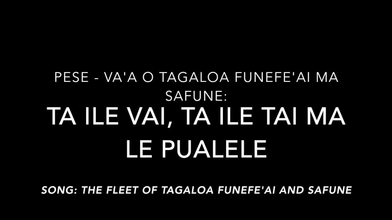 ANAMUĀ - O VA'A TAGALOA FUNEFE'AI MA SAFUNE / THE FLEET OF TAGALOA ...