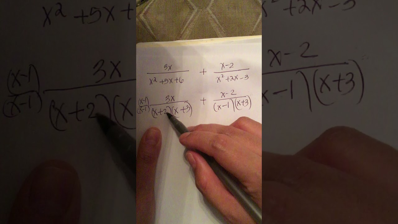 Adding rational polynomials - YouTube