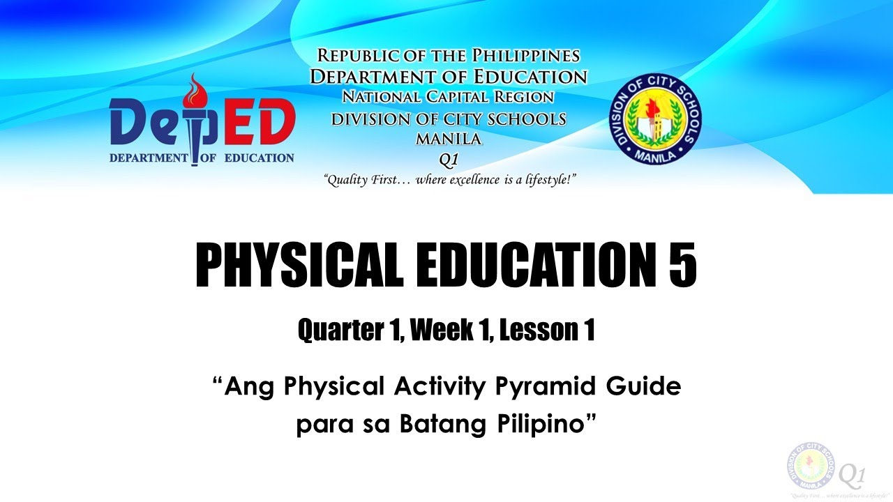 Philippine Physical Activity Pyramid PPAP (P.E 5) - YouTube