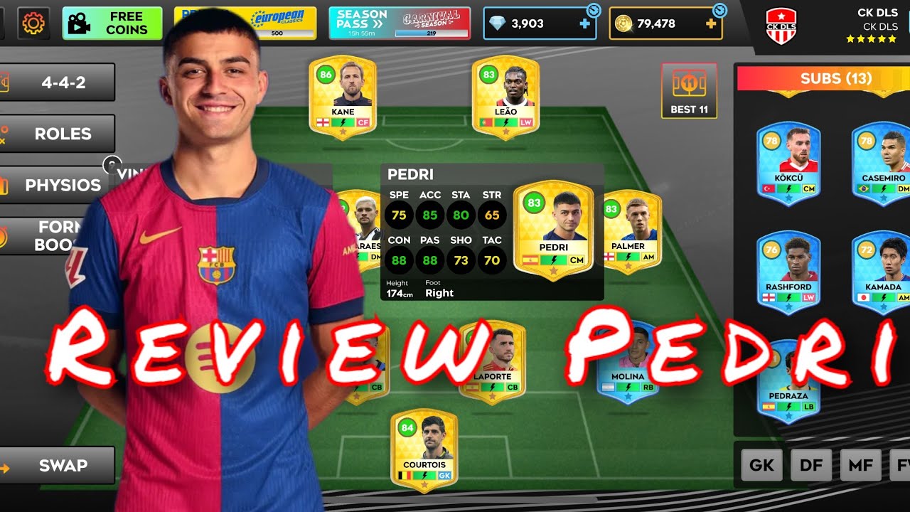 Review Pedri Trong DLS 2025 - CK DLS - YouTube