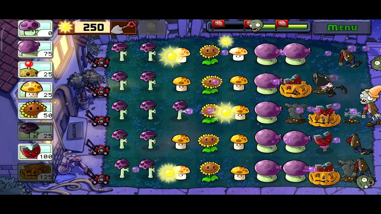 Adventure-2 Night Level-2 | Plants vs Zombies full HD Gameplay video ...