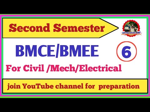 BMCE/BMEE For Polytechnic Second Semester || Civil/ Mechanical ...