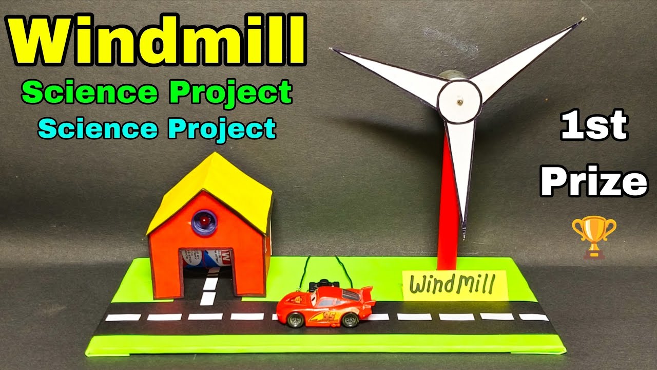 Windmill working model | Windmill science project | Science project for ...