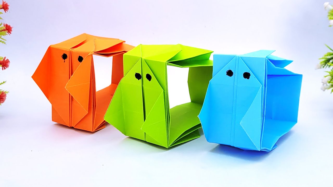 Origami Jumping Paper Cat | Nursery Craft Ideas | Paper Moving Cat ...