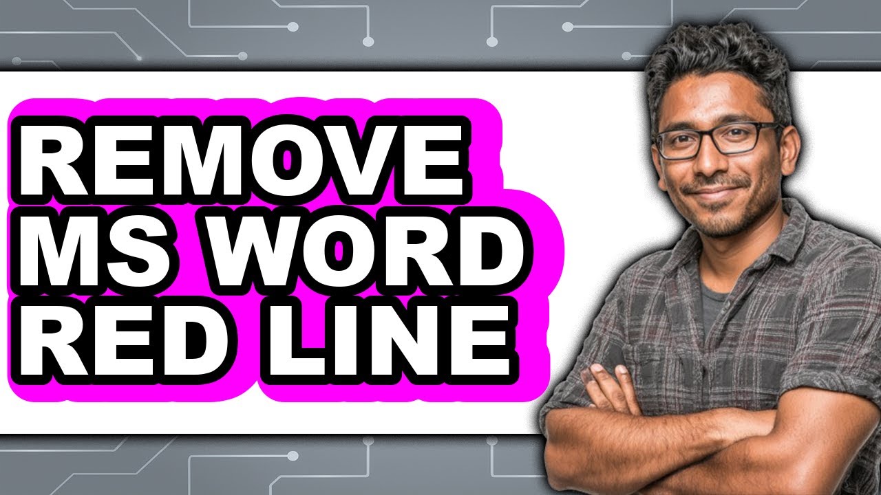 How to Remove Ms Word Red Line (only Way) - YouTube