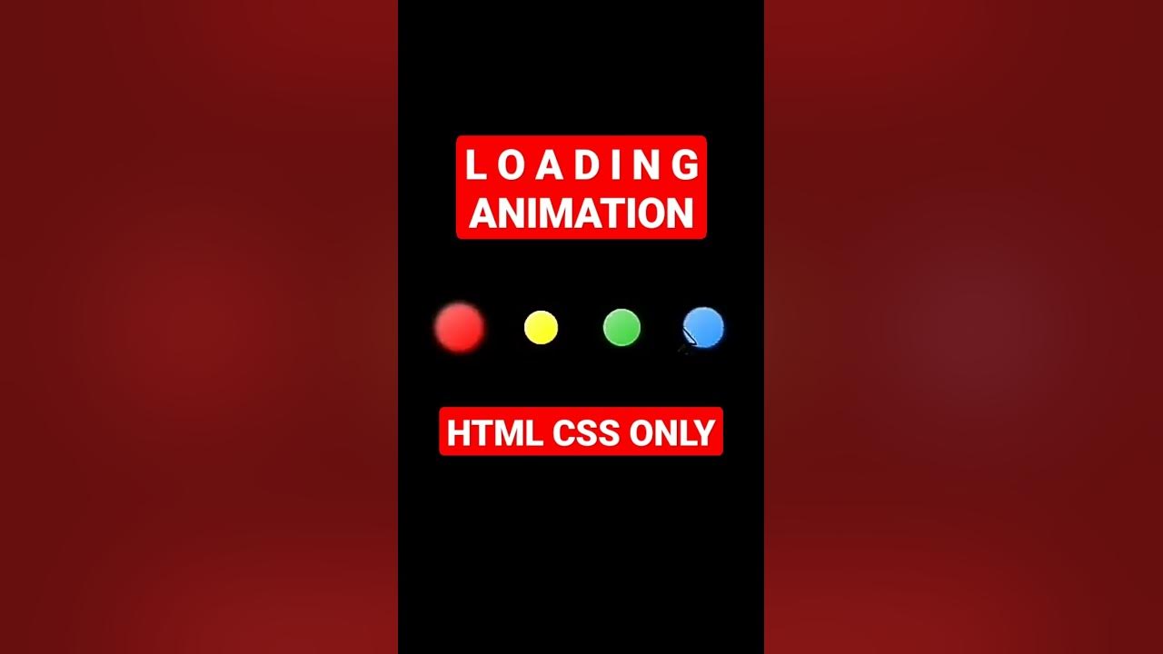 Loading Screen Using Html Css Only Mengareit Shorts Htmlcss Youtube