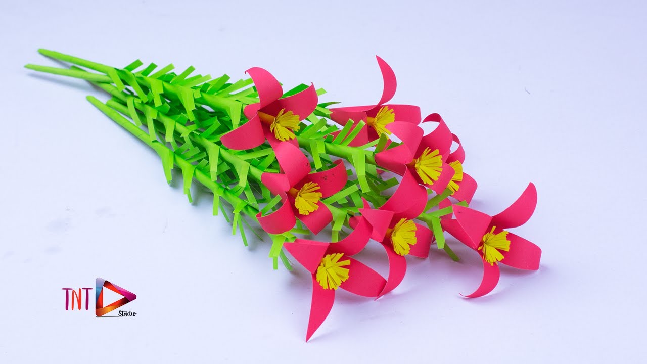 How to Make Artificial Flowers at Home Easy | Simple Paper Stick ...