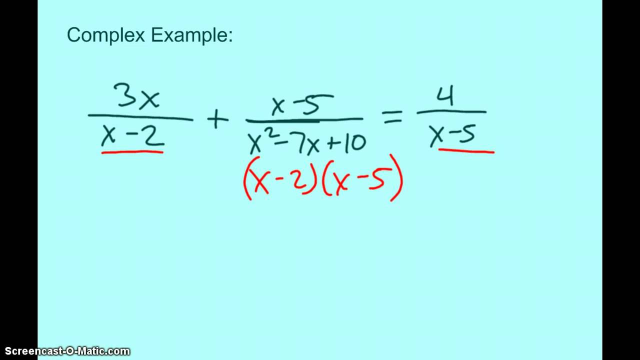 Solving Rationals - YouTube