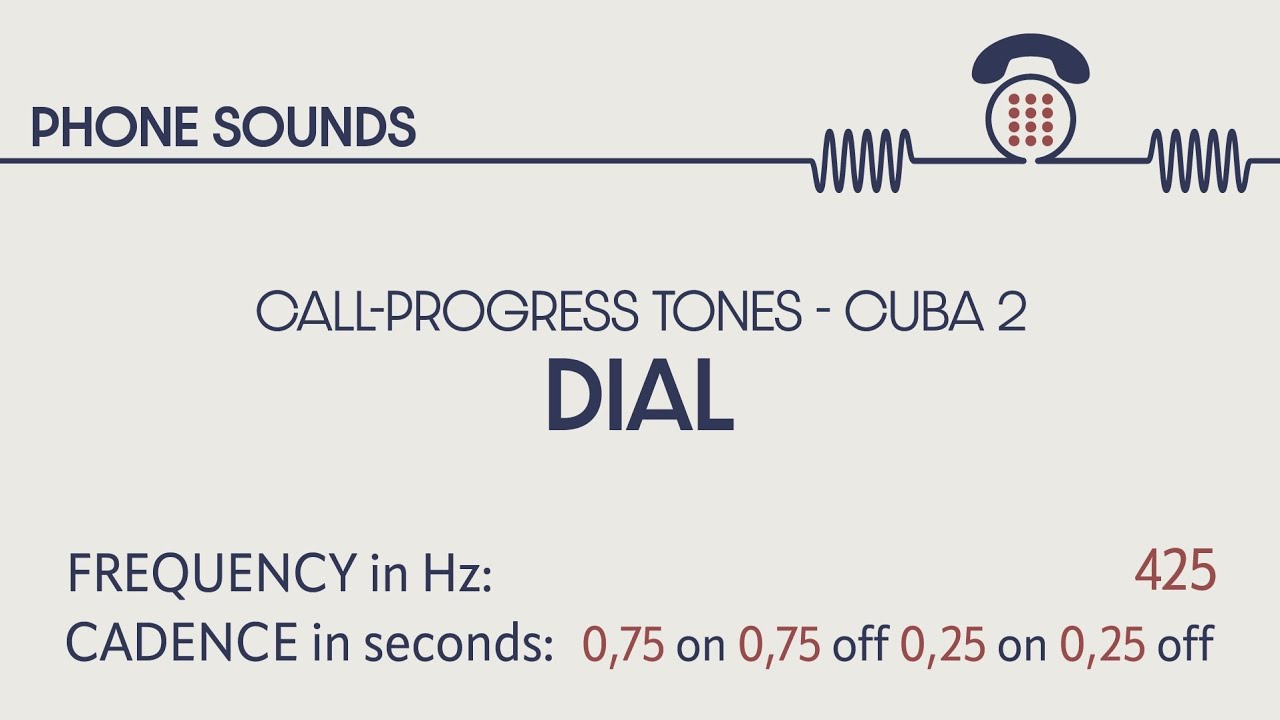 Dial tone (Cuba 2). Call-progress tones. Phone sounds. Sound effects ...