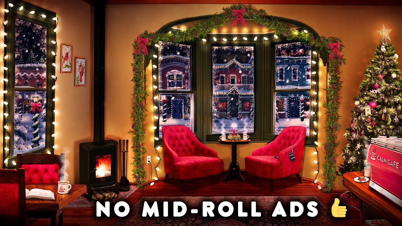 Cozy Christmas Coffee Shop Ambience with Soft Jazz Christmas Music ...