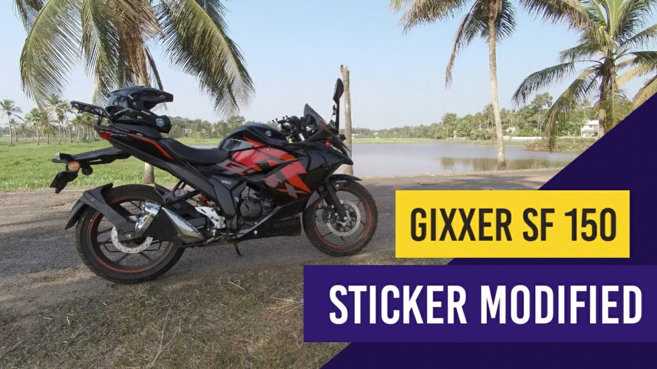Suzuki Gixxer SF 150 Sticker Modification | Gixxer SF 150 2019 Graphics ...