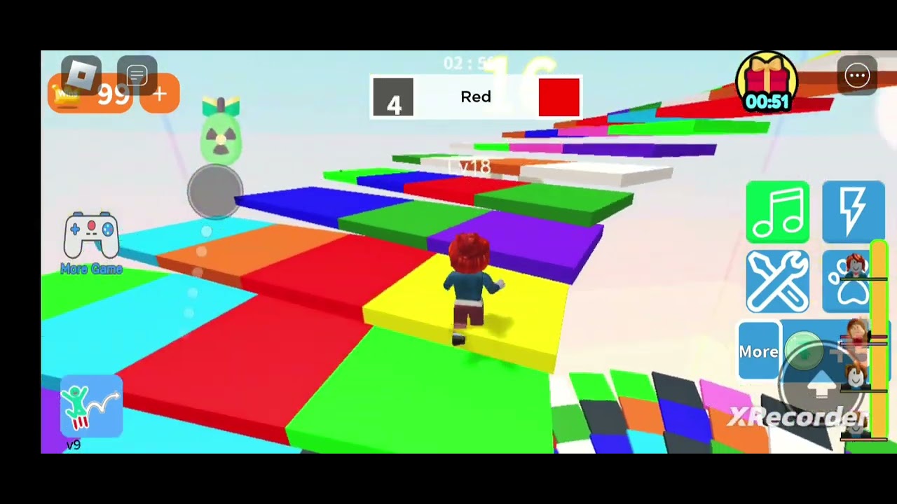 gaming - playing roblox (tower of color block) - YouTube