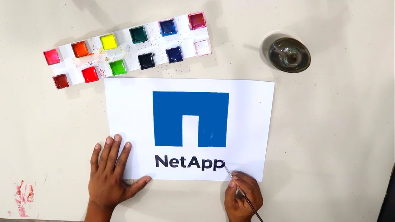 How to draw the NetApp logo - YouTube